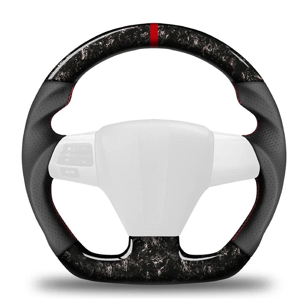 Leather D Shape Modern Design Steering Wheel Cool Design Carbon ...
