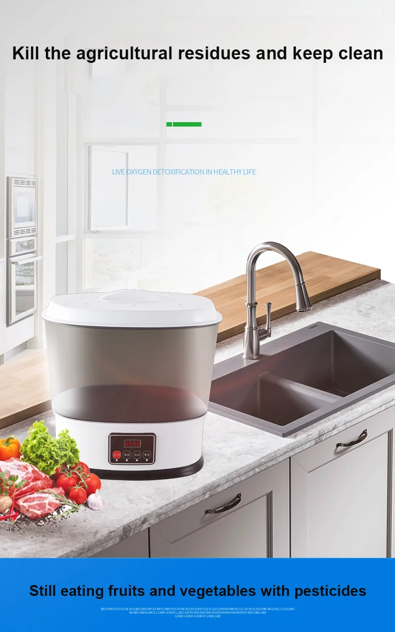 Kitchen Vegetable Fruit Washing Disinfection Ozone Generator Ozone ...