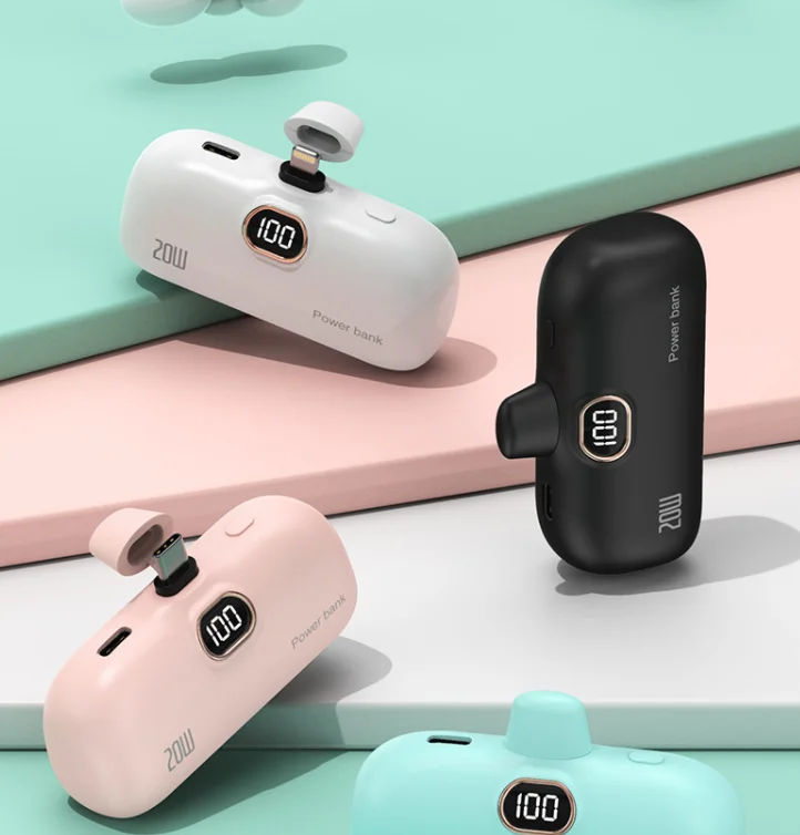 Mini Power Bank Small Capsule 5000mah Pocket For Apple Power Bank ...