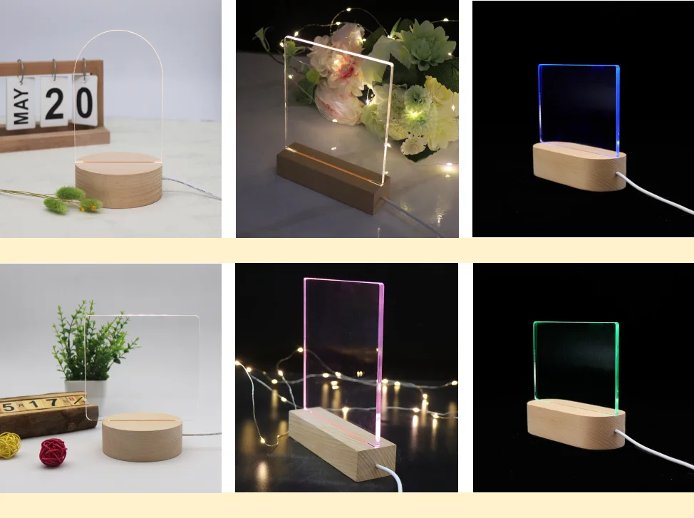Custom 4-5mm DIY Transparent Acrylic Stand for LED Wood Base ABS Base ...