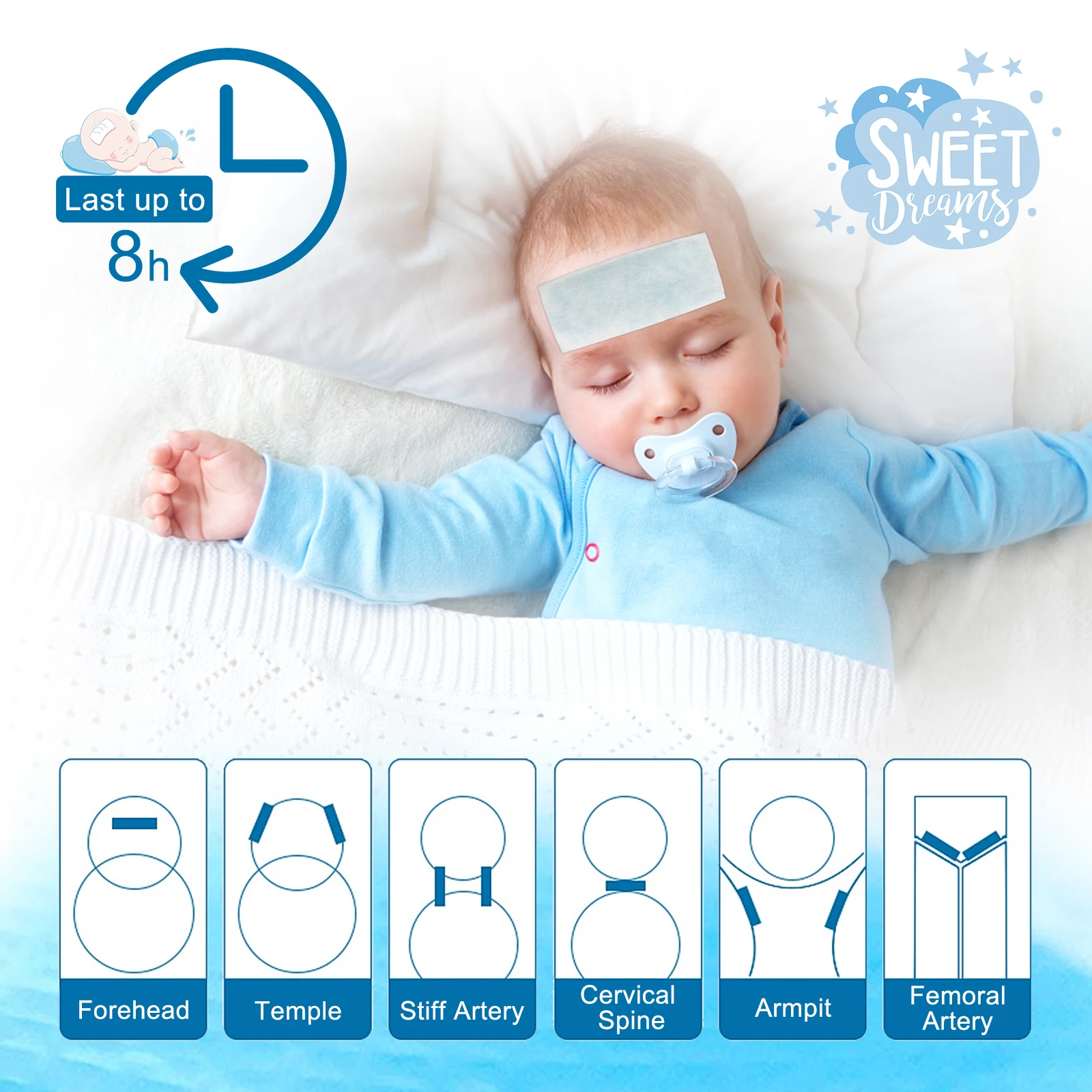 Hydrogel Fever Reducing Cool Patch,Ice Cooling Gel Fever Patch - Buy ...