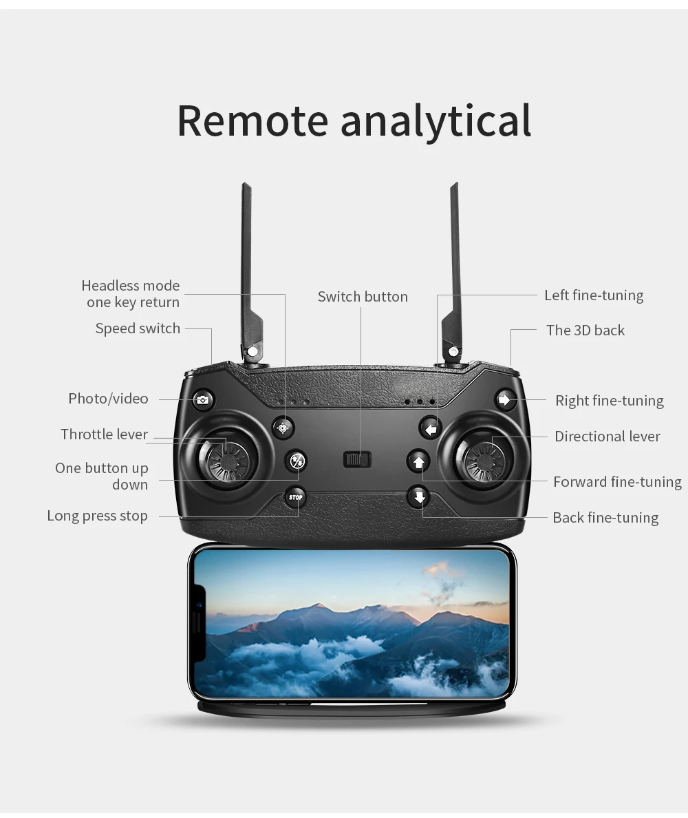 E88 Pro Mini Outdoor Aircraft - 4K FPV Drone for Beginners