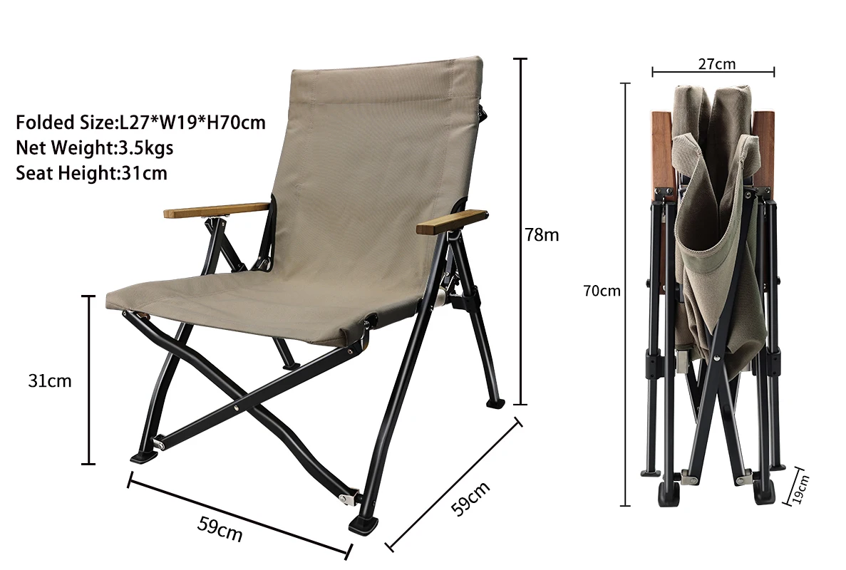 Outdoor Aluminum Portable Folding Low Back Camping Chair - Buy Cheap ...