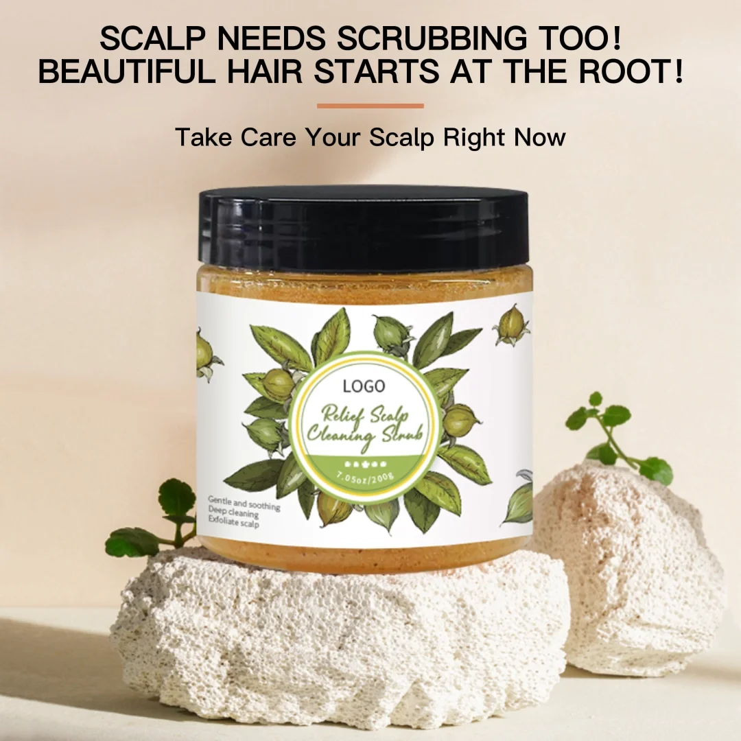 Private Label Pepermint Relief Scalp Cleaning Scrub Vegan Hair ...