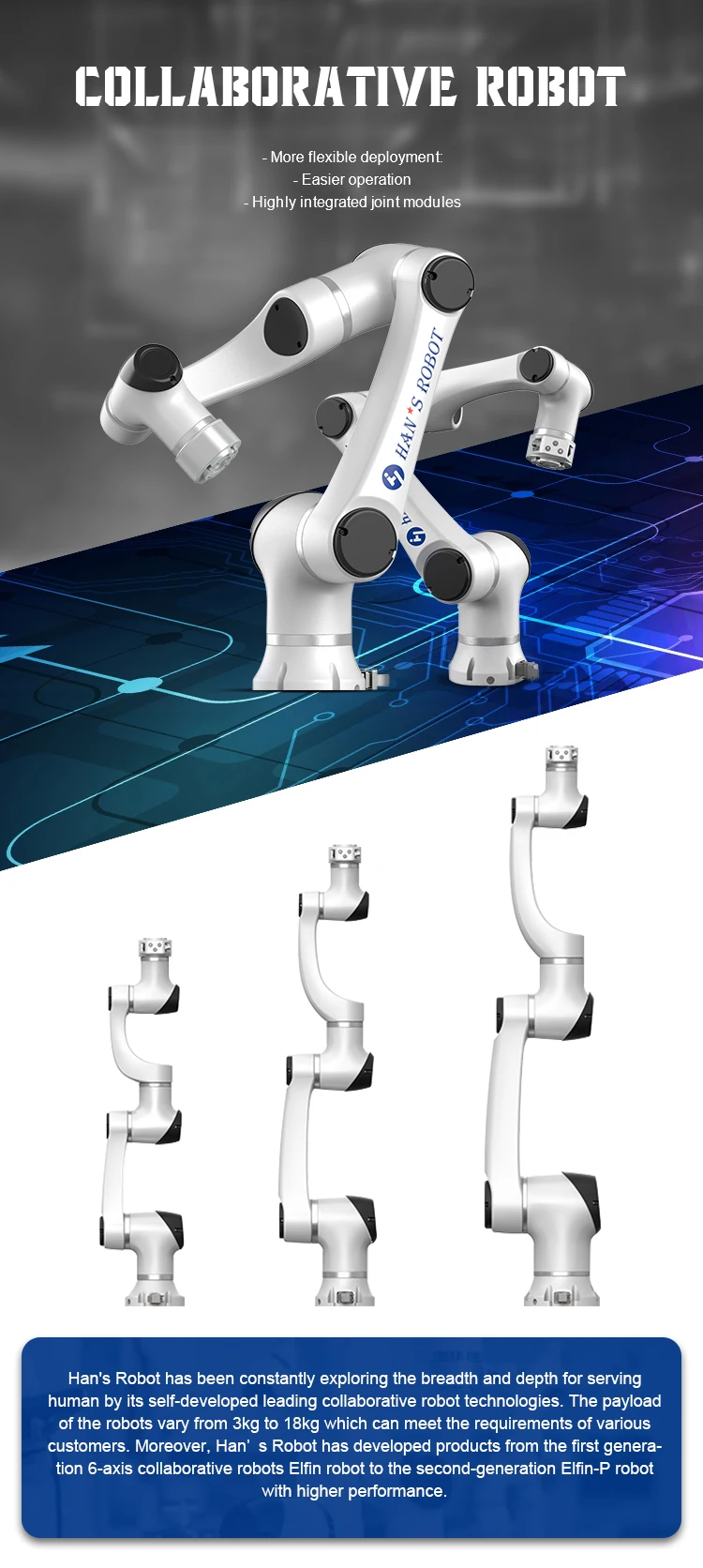 Elfin Universal Robot Cobot Small 6 Axis Welding Collaborative Robot Arm For Industrial