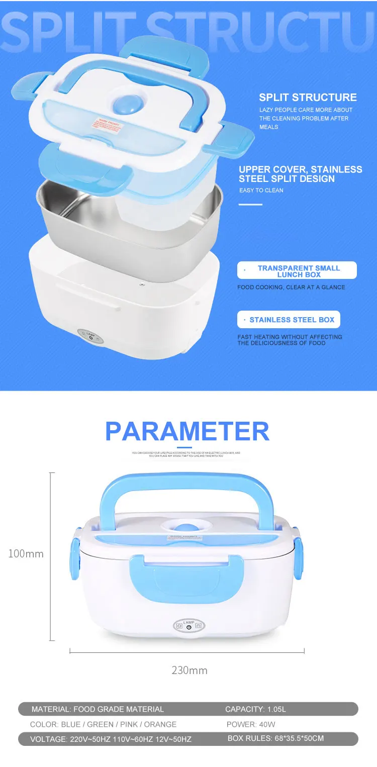 Cheap Eco Friendly Multi-function, Stainless Portable Food Warmer Portable Electric Heating ...