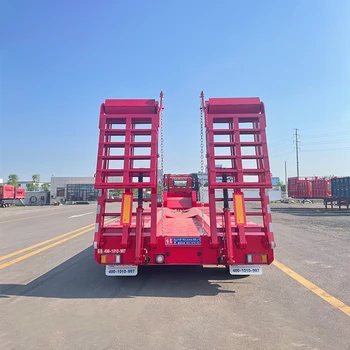 Heavy Duty Hydraulic 3 Axles 4axles 6axles 10axles Low Bed Semi-trailer ...