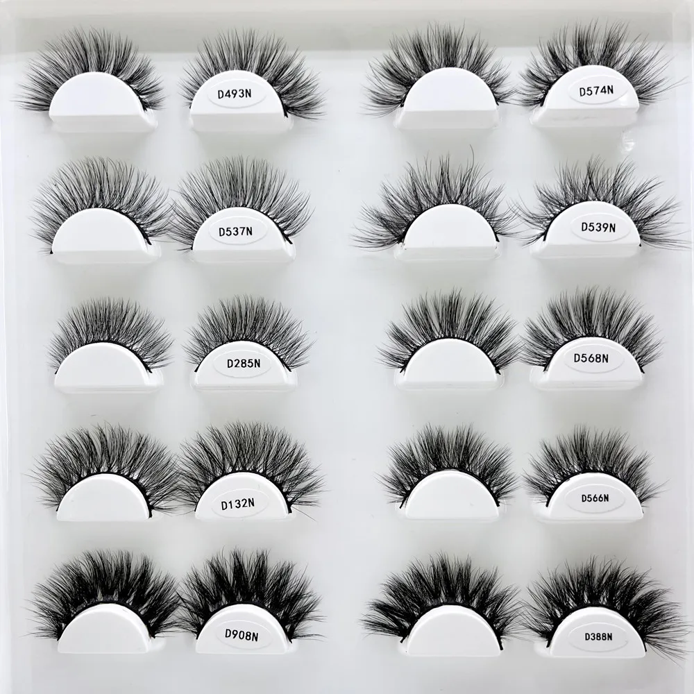 DY3 Natural Lashes Full Strip Eyelashes 12mm Fluffy Eyelashes Faux Mink ...