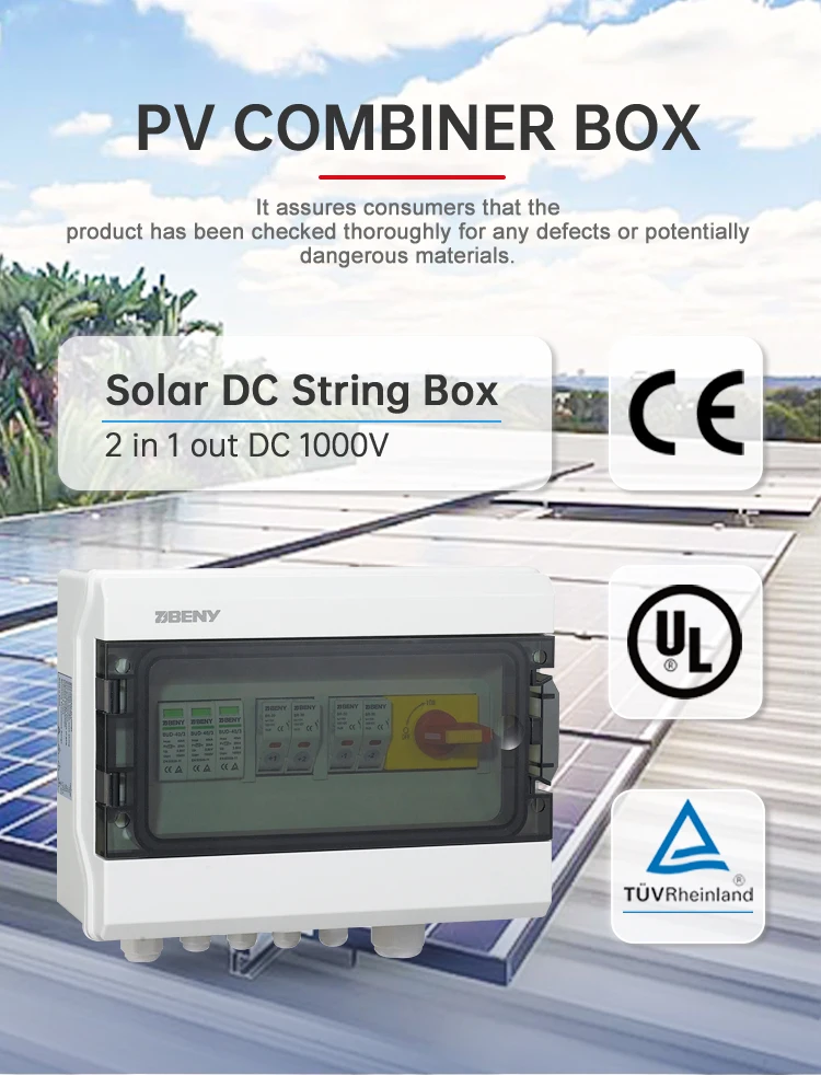 PV Combiner Box for Solar String Protection and Control