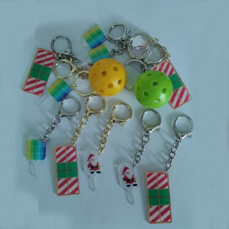 Custom Pickleball Gift Innovative Little Keychains Pickleball Paddle ...