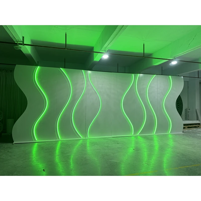 BJ240054 Led Backdrop Modern Luxury 3d Arch Backdrop Acrylic Wedding ...