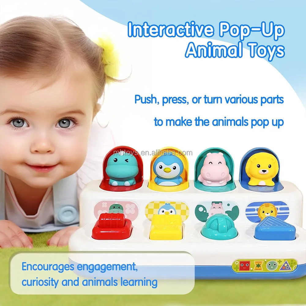 Baby Cause and Effect Toys Pop up Animal Pop-up Machine Montessori ...
