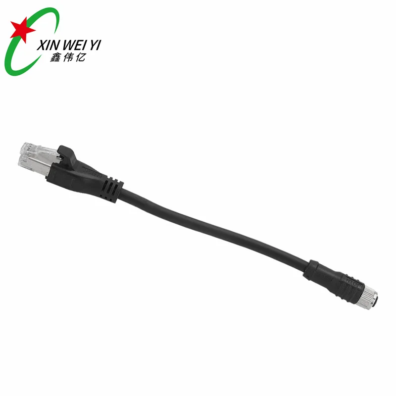 M8 Rj45 M8 Connector 8-core Rj45 Gigabit Network Cable Connector - Buy ...