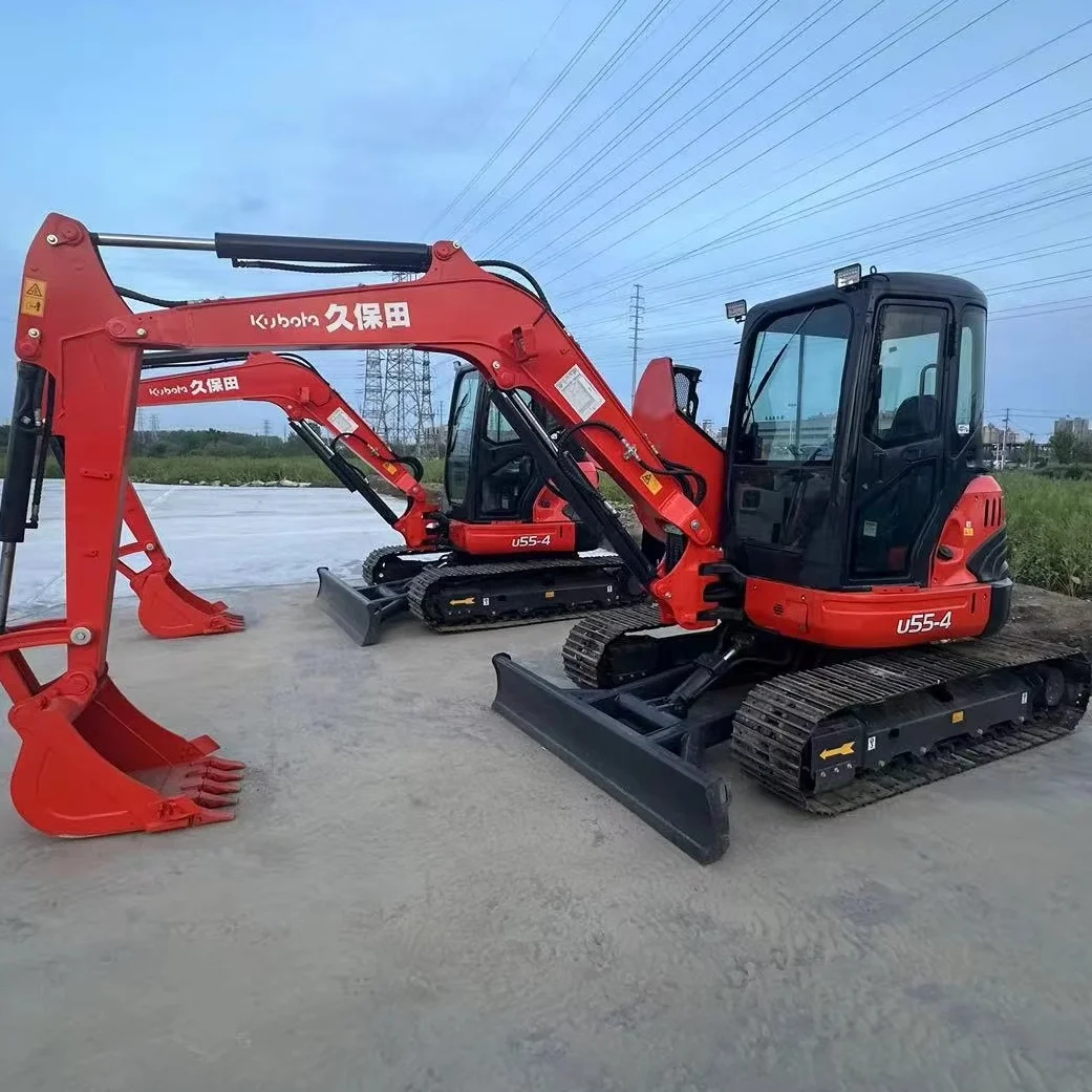 Japan original imported model Kubota U-55 hydraulic crawler excavator ...