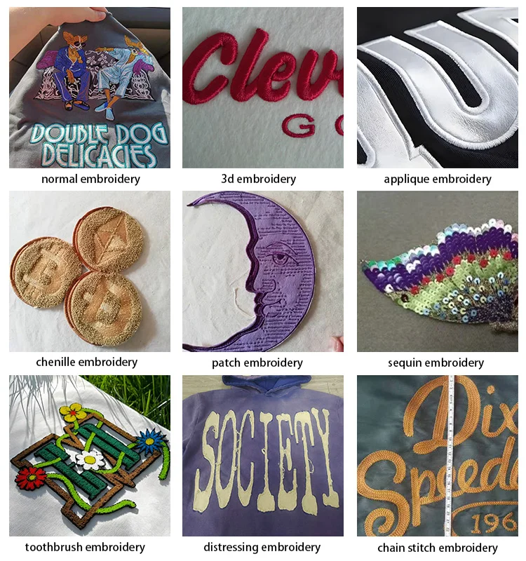 Customized Distressed Applique Embroidery Oversized Sun Fade Acid ...