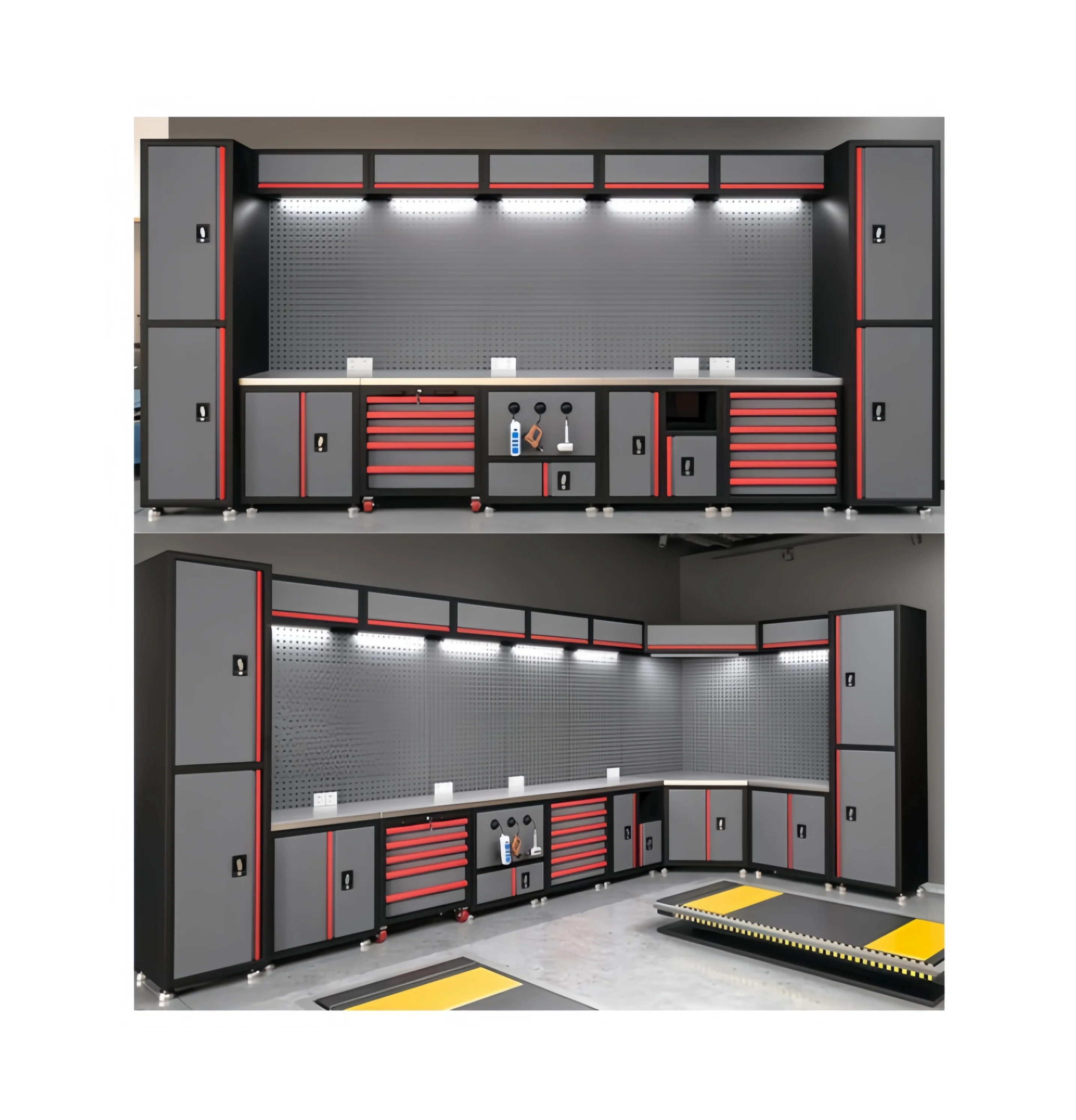Integrated Modular Garage Interior Durable High Storage Luxury Cabinet ...