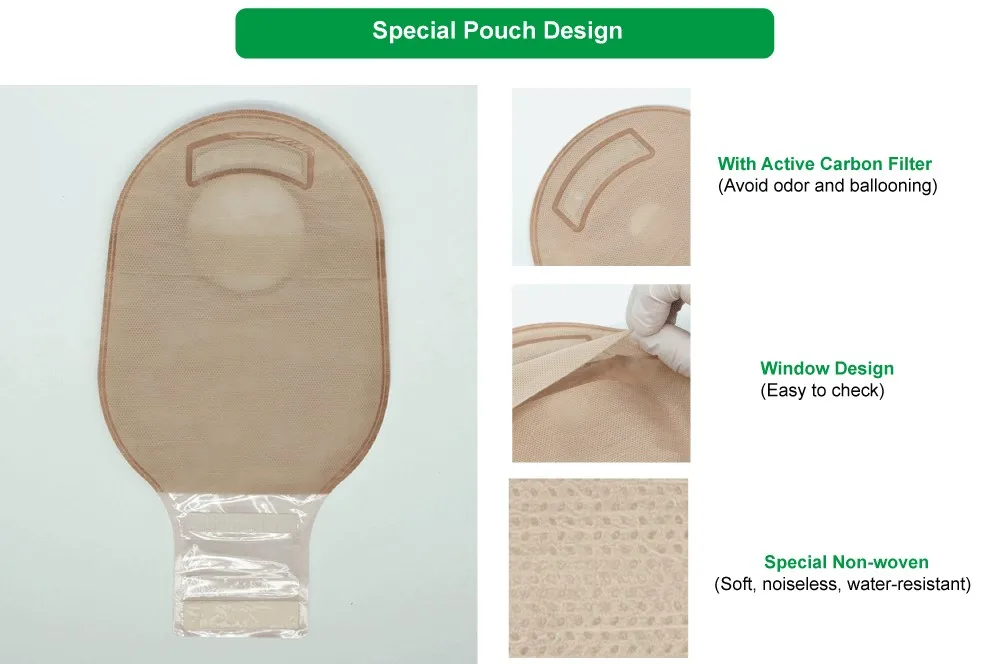 Trummed Drainage Two Piece Stoma Bag - Colostomy System