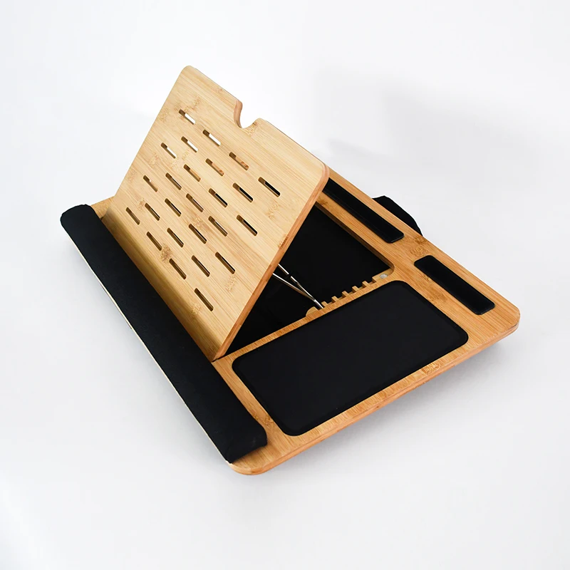 Wdf New Arrival Bamboo Computer Desk Adjustable Sofa Bed Table Portable ...
