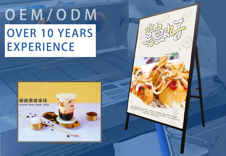 Desktop Open Ultra Thin Poster Banner Display Led Tabletop Light Box ...