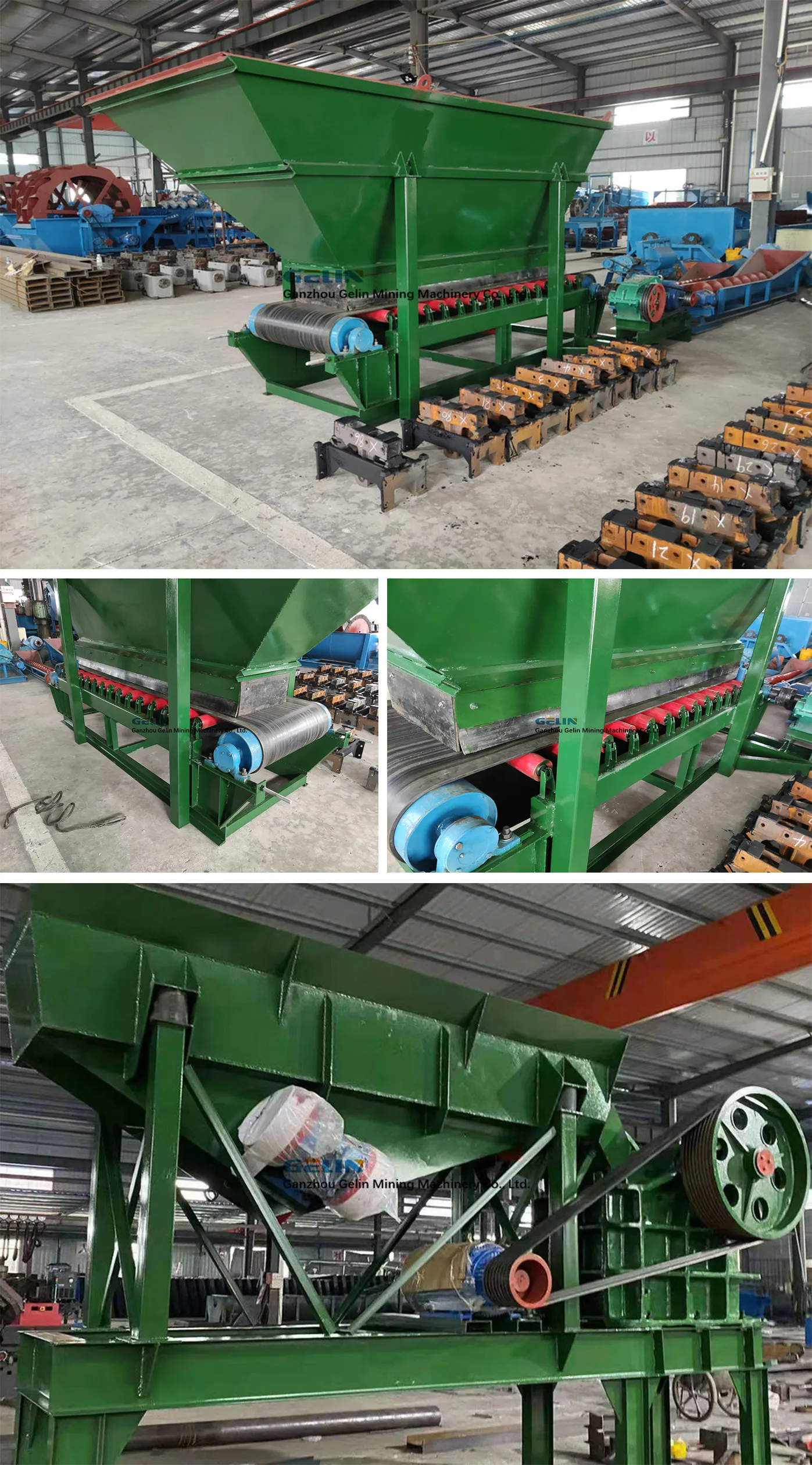 Sand Feed Hopper with Large Capacity and Belt Conveyor System