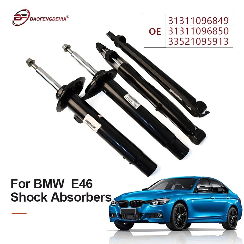 For BMW 3 Series E46 E36 Front and Rear Shock Absorbers New Steel ...