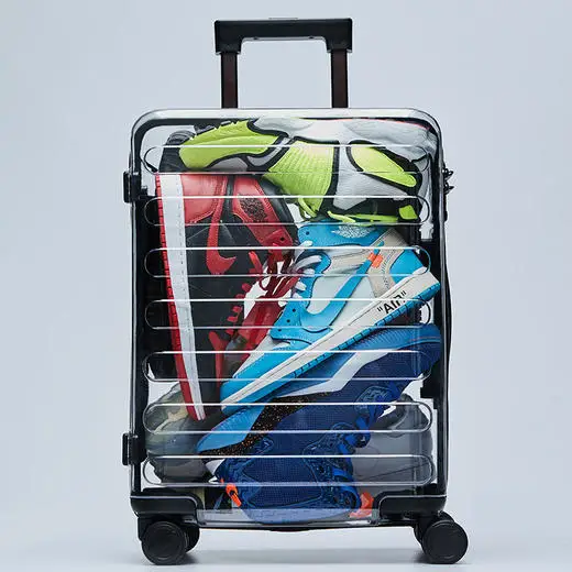 Transparent 20inch Polycarbonate Carry on Luggage with TSA Lock