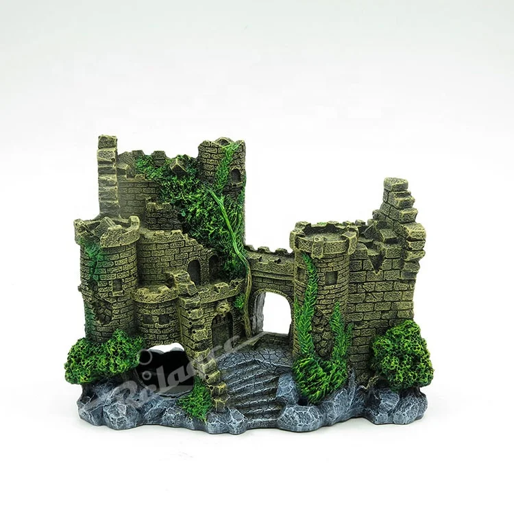Aquarium Ornament Antique Roman Column Castle Ruin Fish Tank Decoration ...