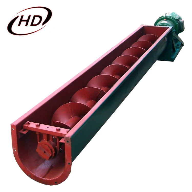 Small Horizontal Tubular U Type Trough Screw Conveyor for coke Dust ...