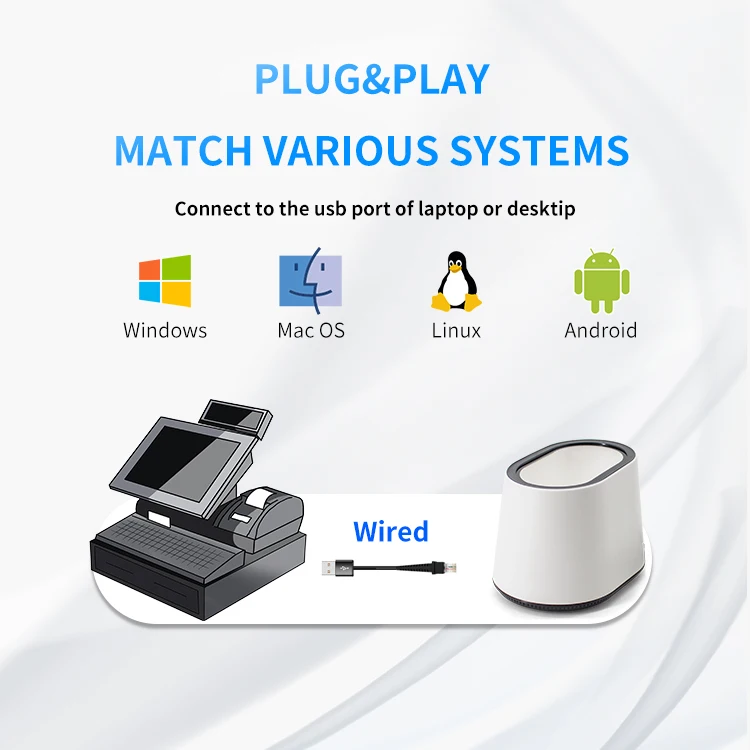 Syc Usb Cable Barcode Scanner Payment Box Usb Interface Desktop Barcode ...