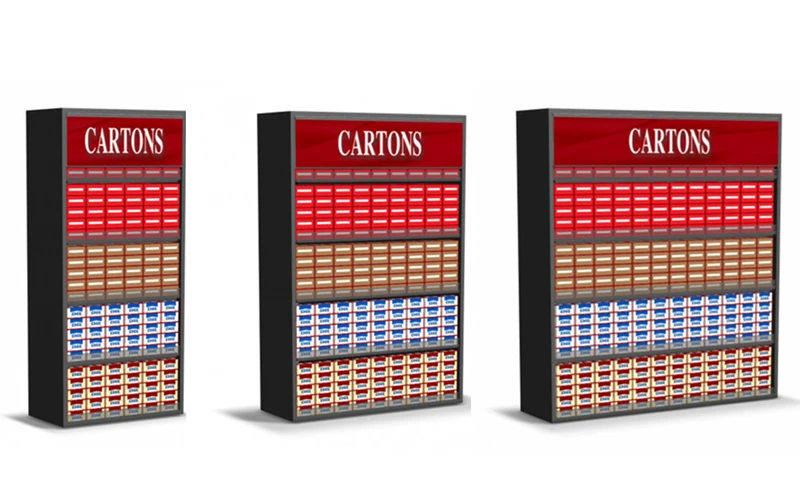 Custom Stand Display Cigarette Pusher Tobacco Cigarette Display ...