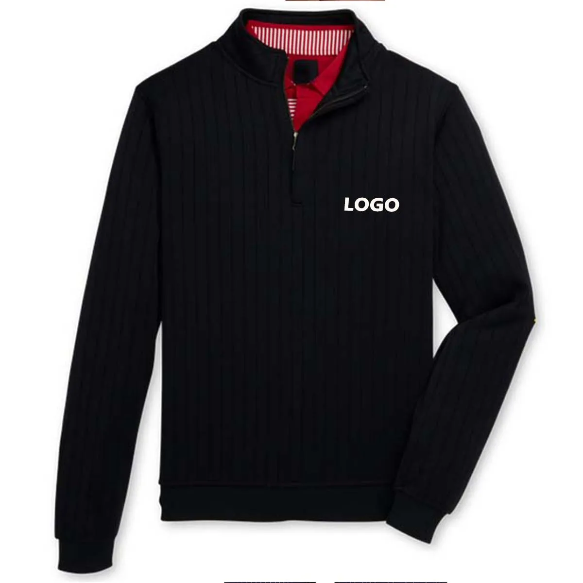 Custom Logo Design High Quality Athletic Quarter 1/4 Zip Golf Pullovers ...