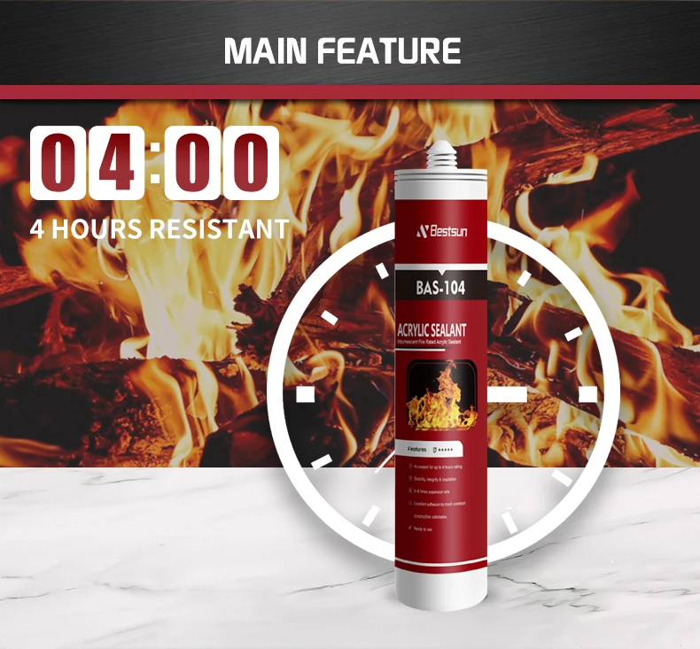 Intumescent Joint Filler Fire Rated Paintable Fire Stop 4 Hours Acrylic ...