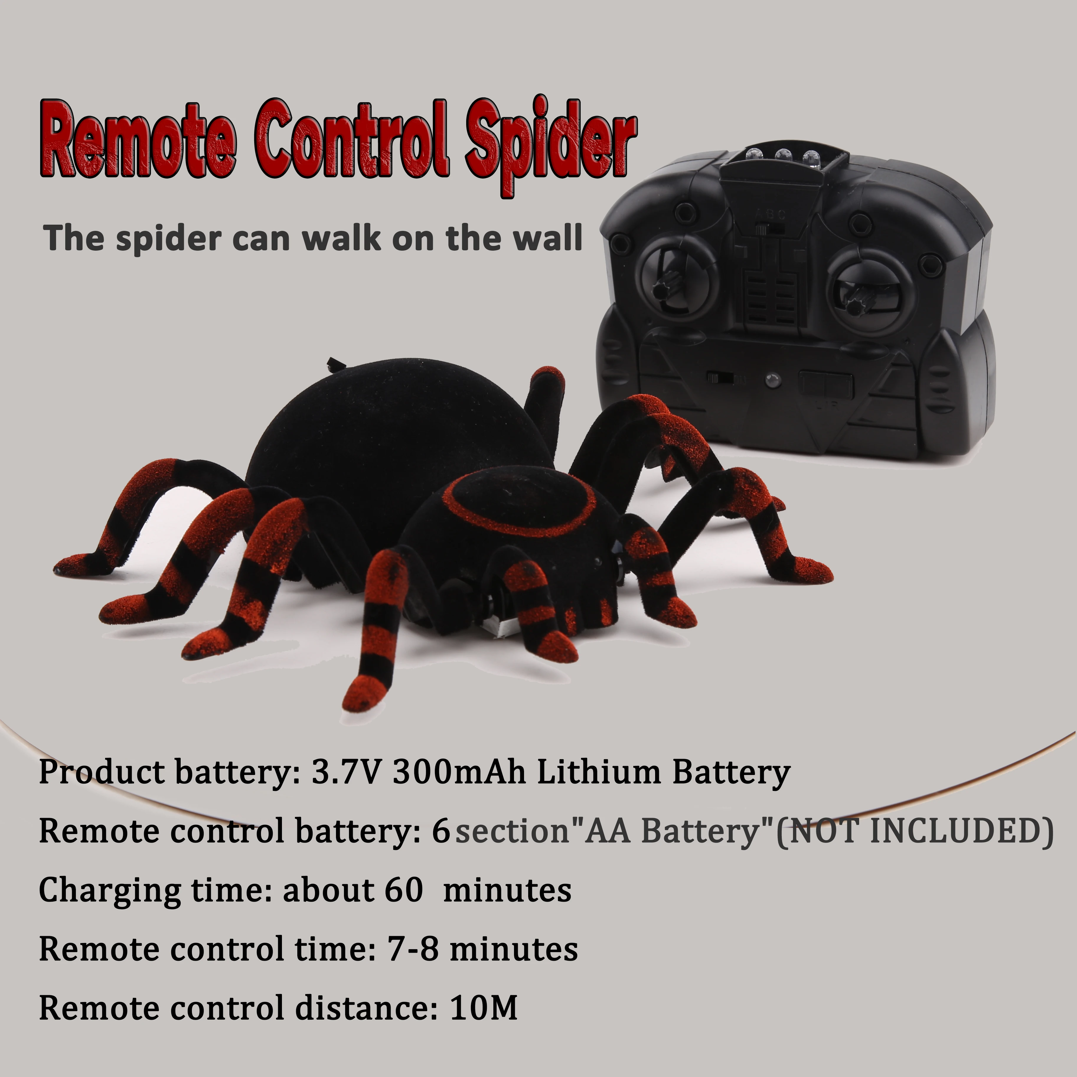 Wall Climbing Spider RC Lifelike Insect Infrared Controlled Micro Climbing Spider Electric Flocking Toy Remote Control Spider Alibaba