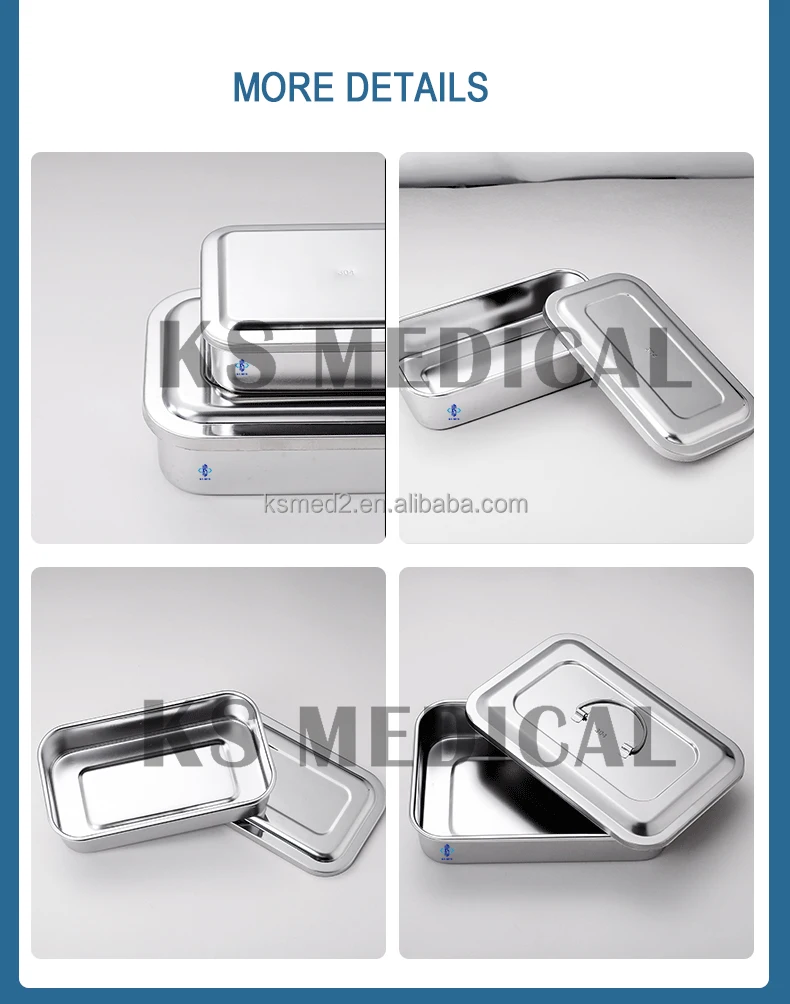 KSMED Instrument Tray - Durable Stainless Steel Sterilization Box