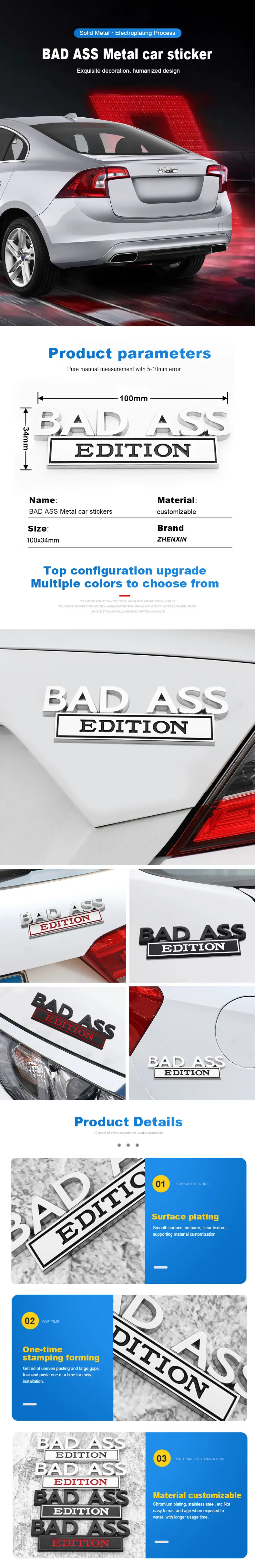 Custom Die Cast Car Metal Badge Stop Editioncar Emblem Badges for Tags ...