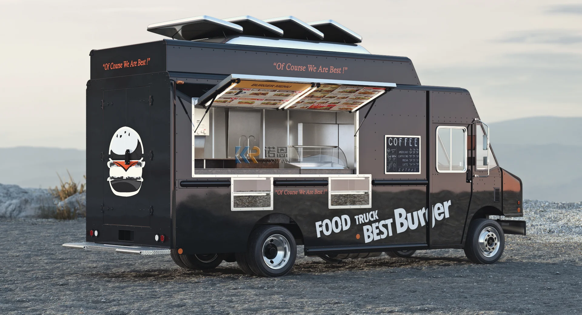 Mobile Electric Food Cart - Fully Equipped & Versatile