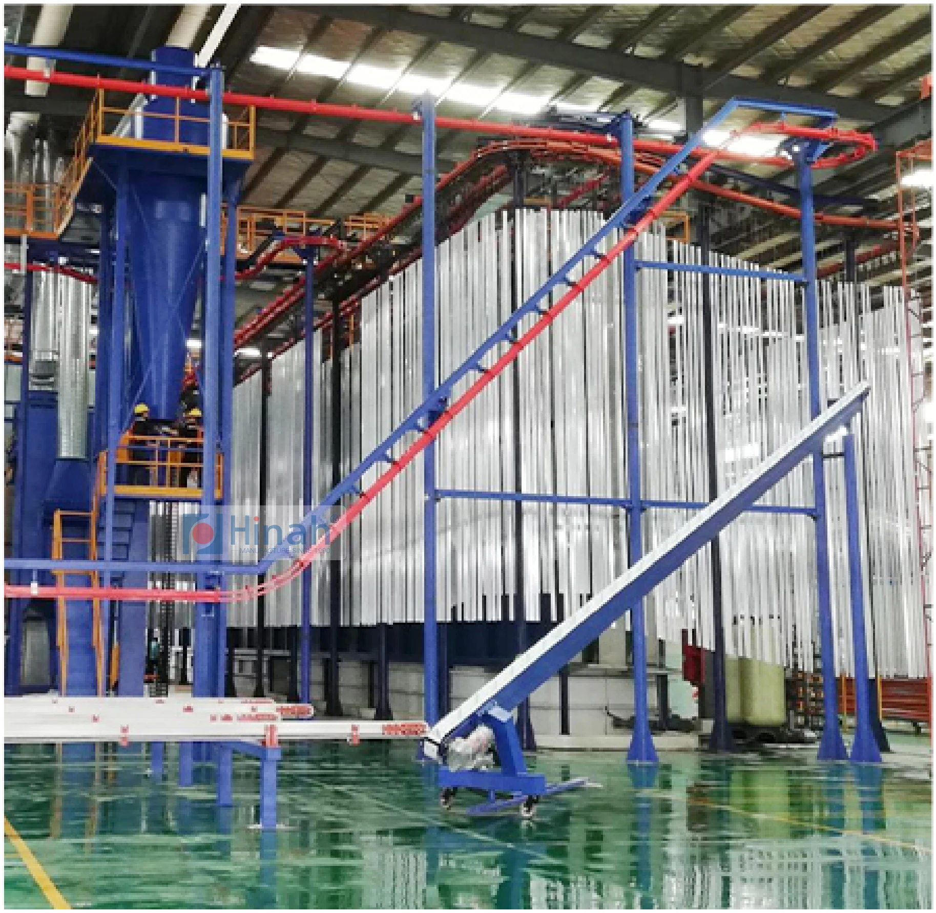 Aluminum Profile Powder Coating Line with Famous Brand PLC