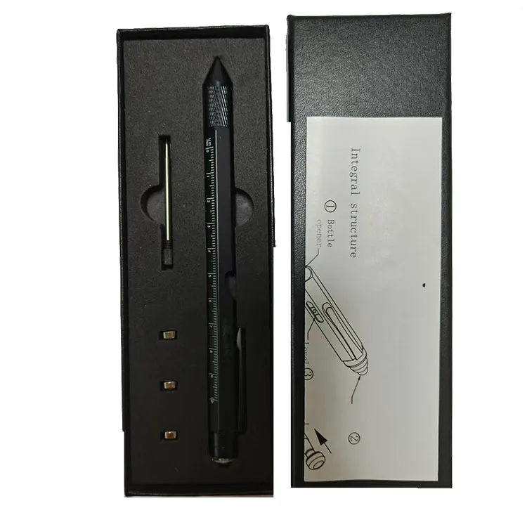 9in1 Metal Multi Function Tool Pen Set Bottle Opener Level LED Light ...