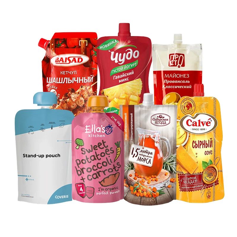 Doypack Style Stand up Plastic Bags with Tear Notch for Easy Opening ...