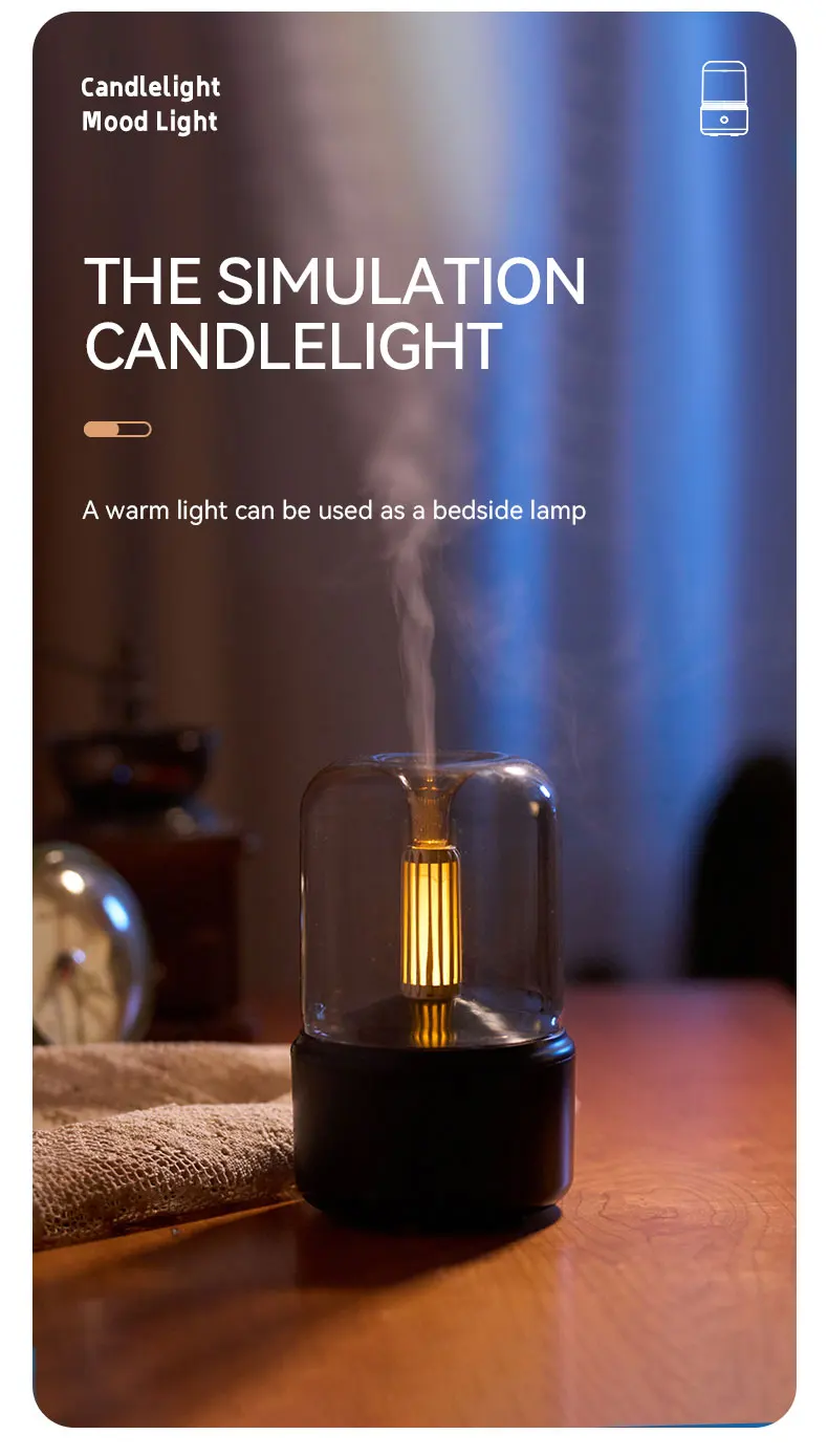 Mini Candle Aroma Diffuser - Portable & Stylish Humidifier