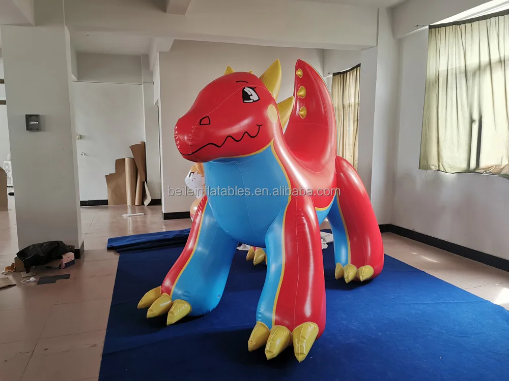 Beile New Inflatable Red And Blue Dragon Toy Animal For Cartoon Addict ...
