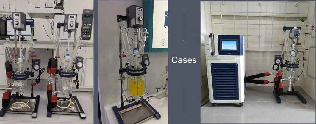 Lab Scale Two-layer Jacketed Vacuum 5l Glass Reactor Explosion Proof ...