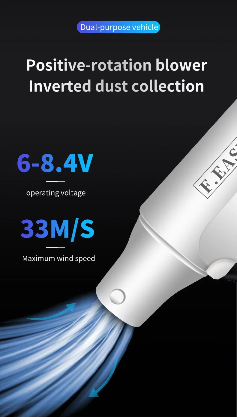 120000rpm Mini Compressed Air Duster Portable Hand Held Fan Electric ...