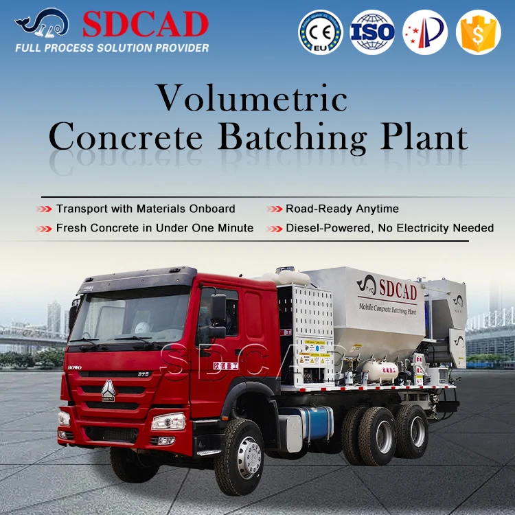 SDCAD Mobile Volumetric Mixers - 12m³ Concrete Mixers