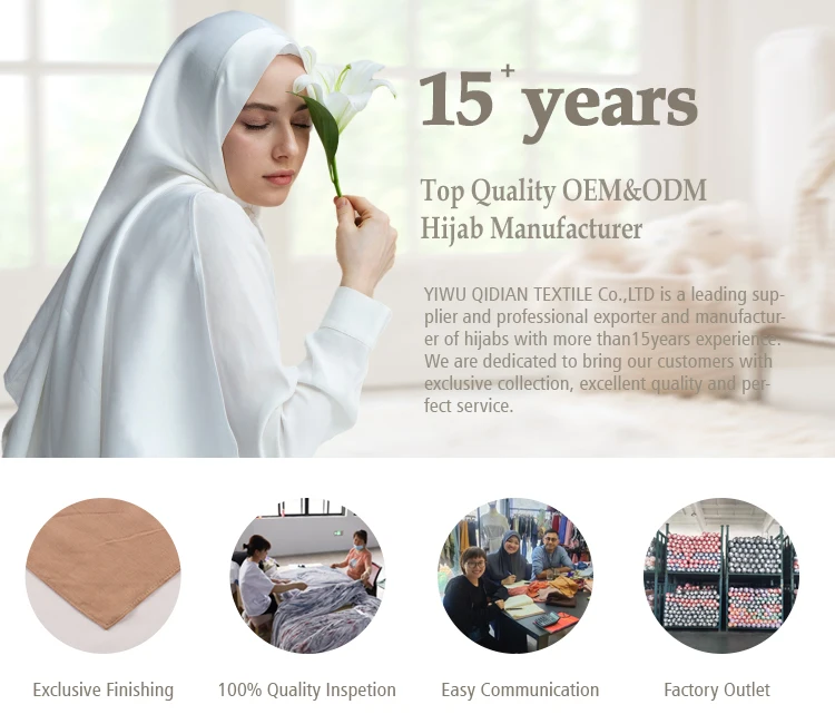 Customized Natural 100% Breathable Recycled Hijab Eco Friendly Cotton ...