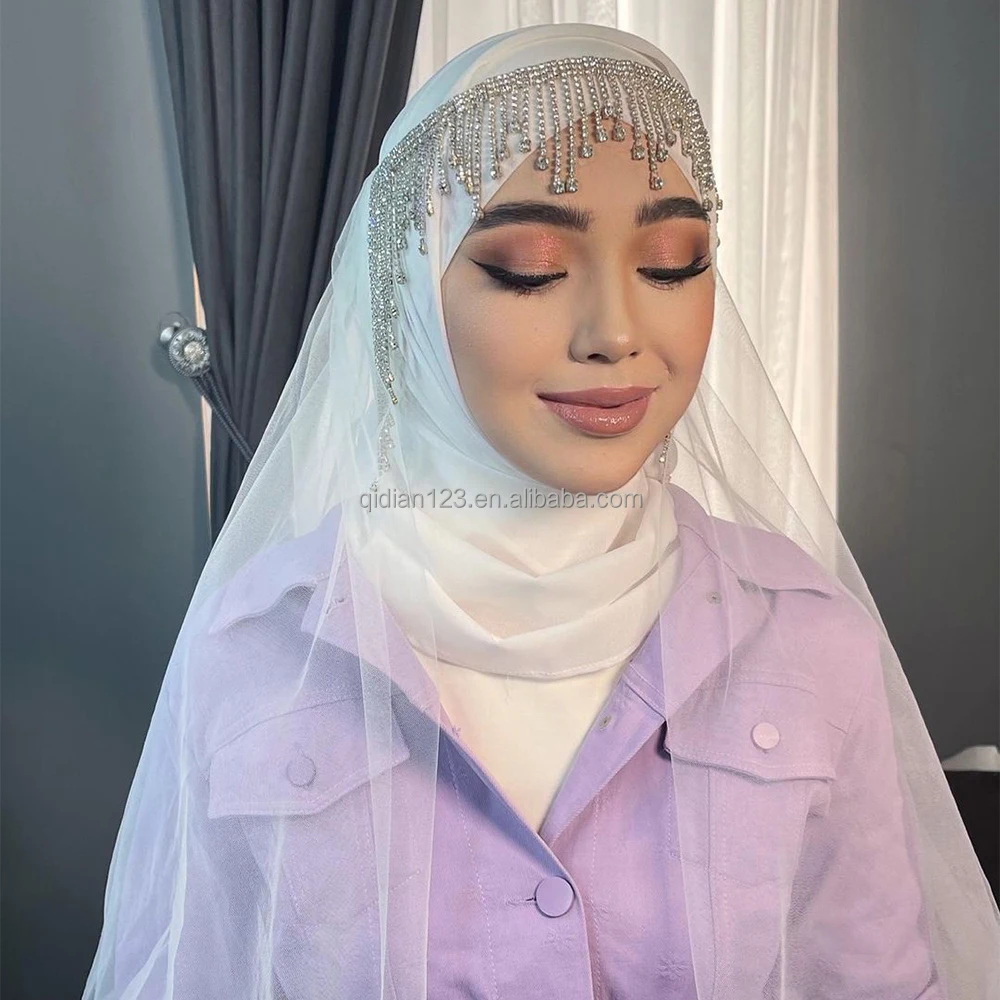 Modest Style Maang Tikka Braid Hair Chains Tassel Chains