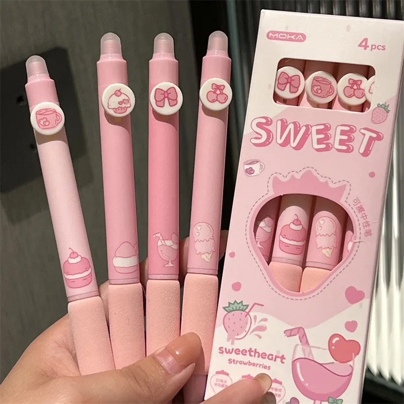 Cartoon Erasable Pens - Cute and Versatile School Supplies