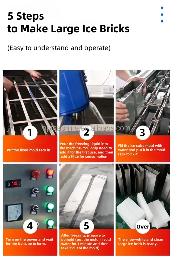 NP Brand Direct Cooling Industrial Ice Block Machine 110V/220V Air ...