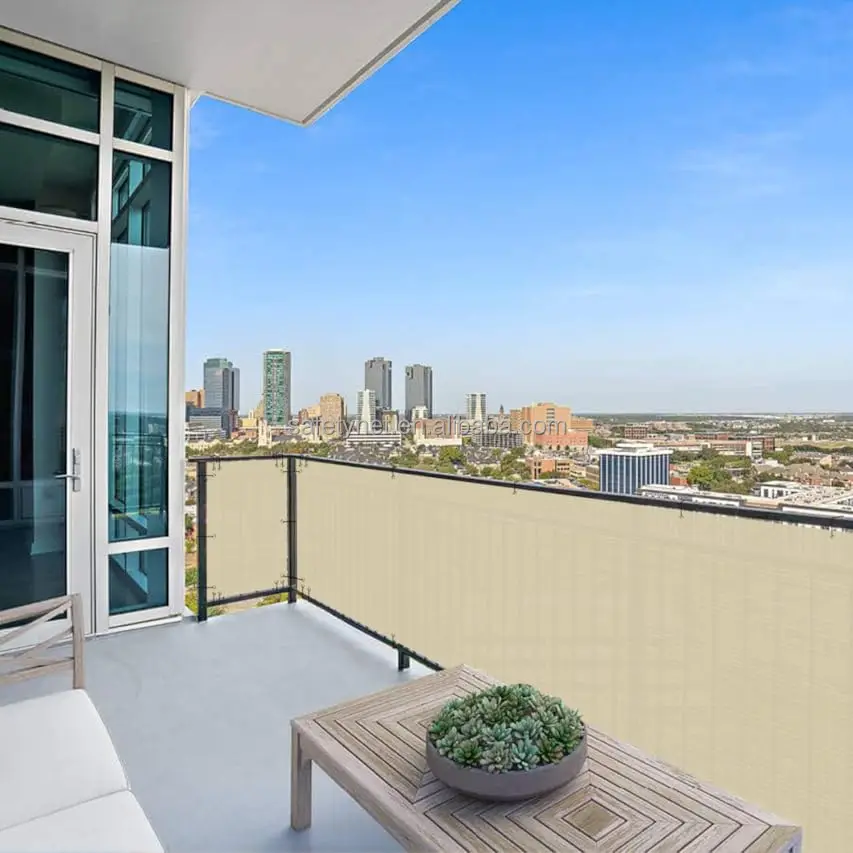 Popular Grey Balcony Privacy Screen Shade Net for Apartment Porch ...