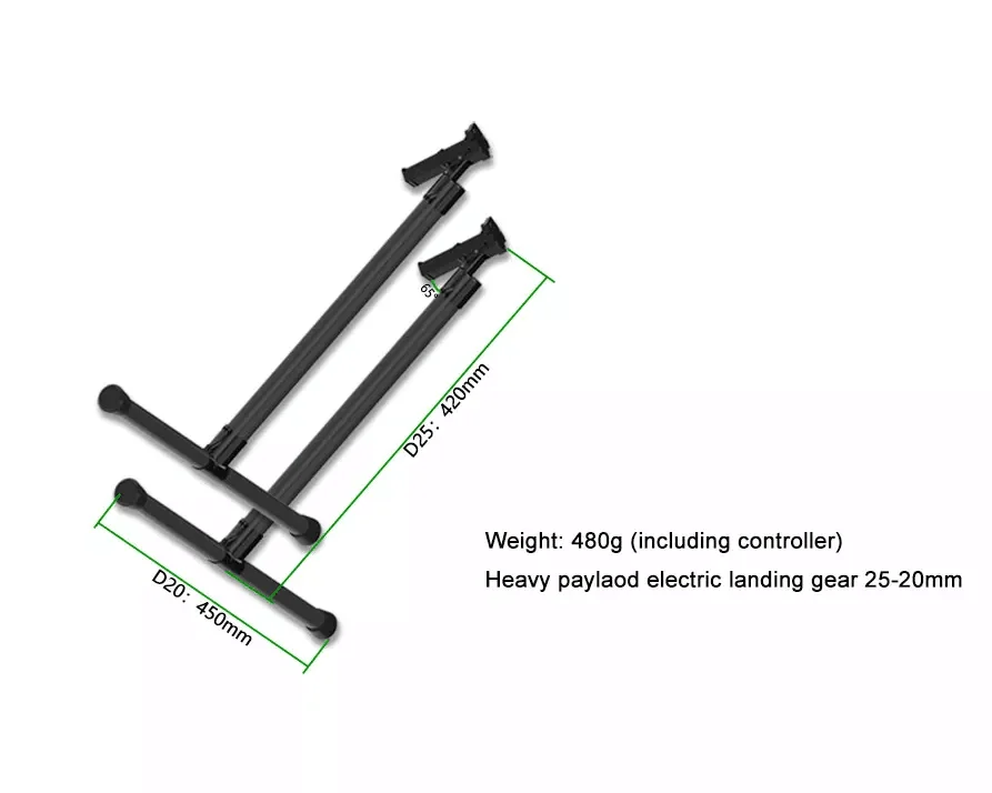 Drone 20KG Heavy Payload - Retractable Landing Gear Skid Set